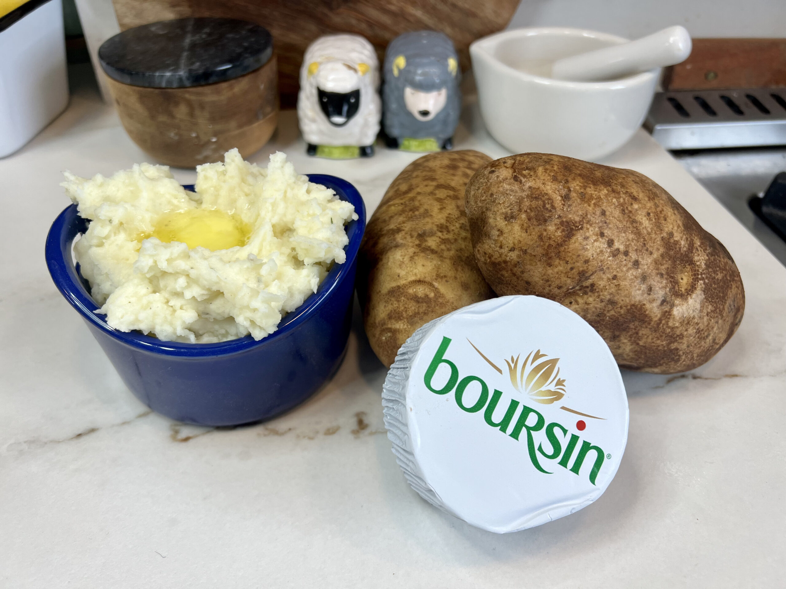 Boursin Mashed Potatoes - Gari's Galley