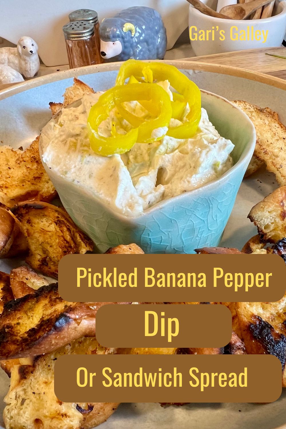 Pickled Banana Pepper Cream Cheese Dip - Gari's Galley