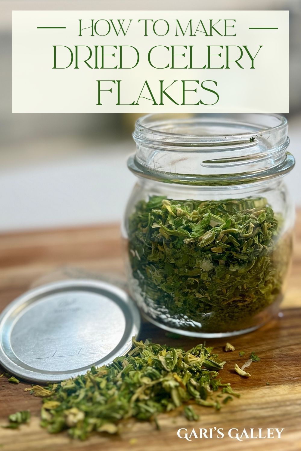 Homemade Dried Celery Flakes - Gari's Galley