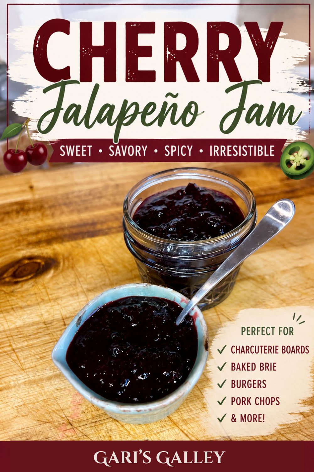 Cherry Jalapeño Jam - Gari's Galley